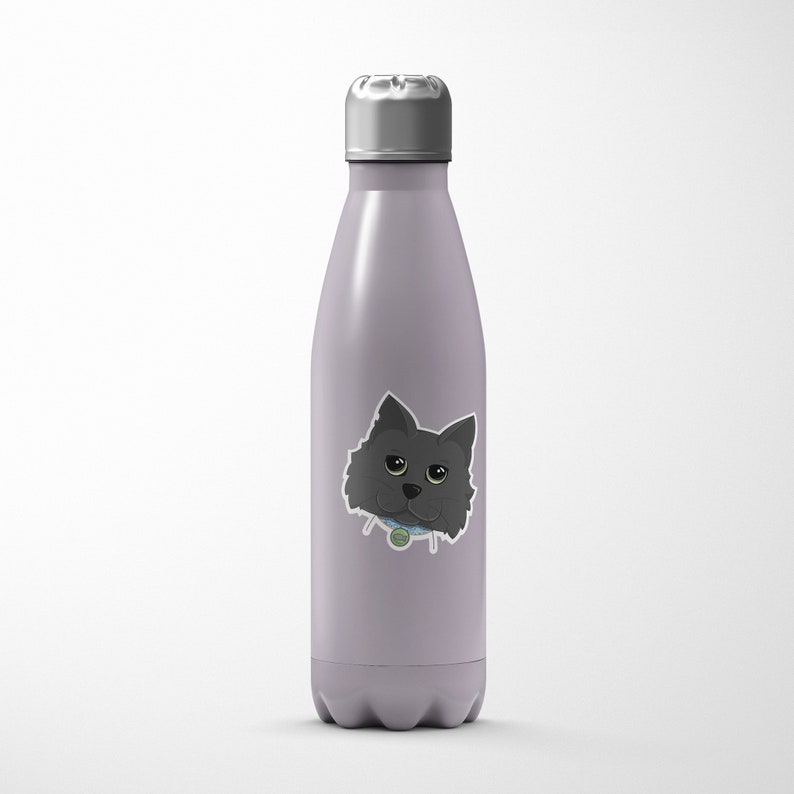 Grey Cat Sticker: 3" Durable Vinyl Decal, Pet Lover Gift - Etsy