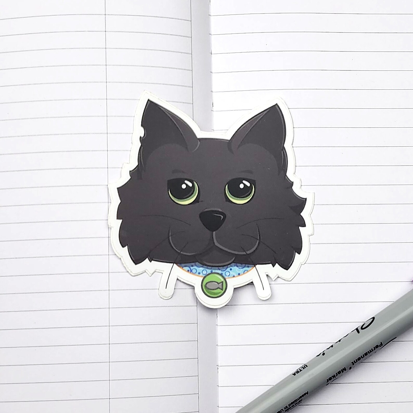 Grey Cat Sticker: 3" Durable Vinyl Decal, Pet Lover Gift - Etsy