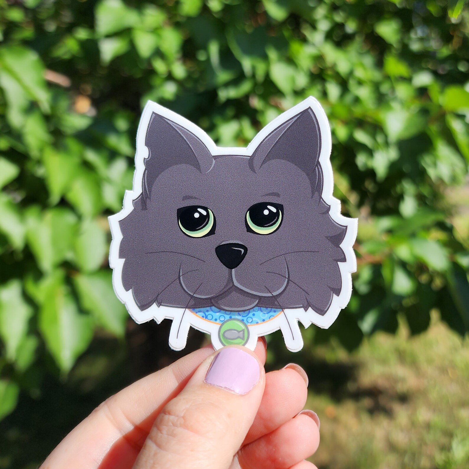 Grey Cat Sticker: 3" Durable Vinyl Decal, Pet Lover Gift - Etsy