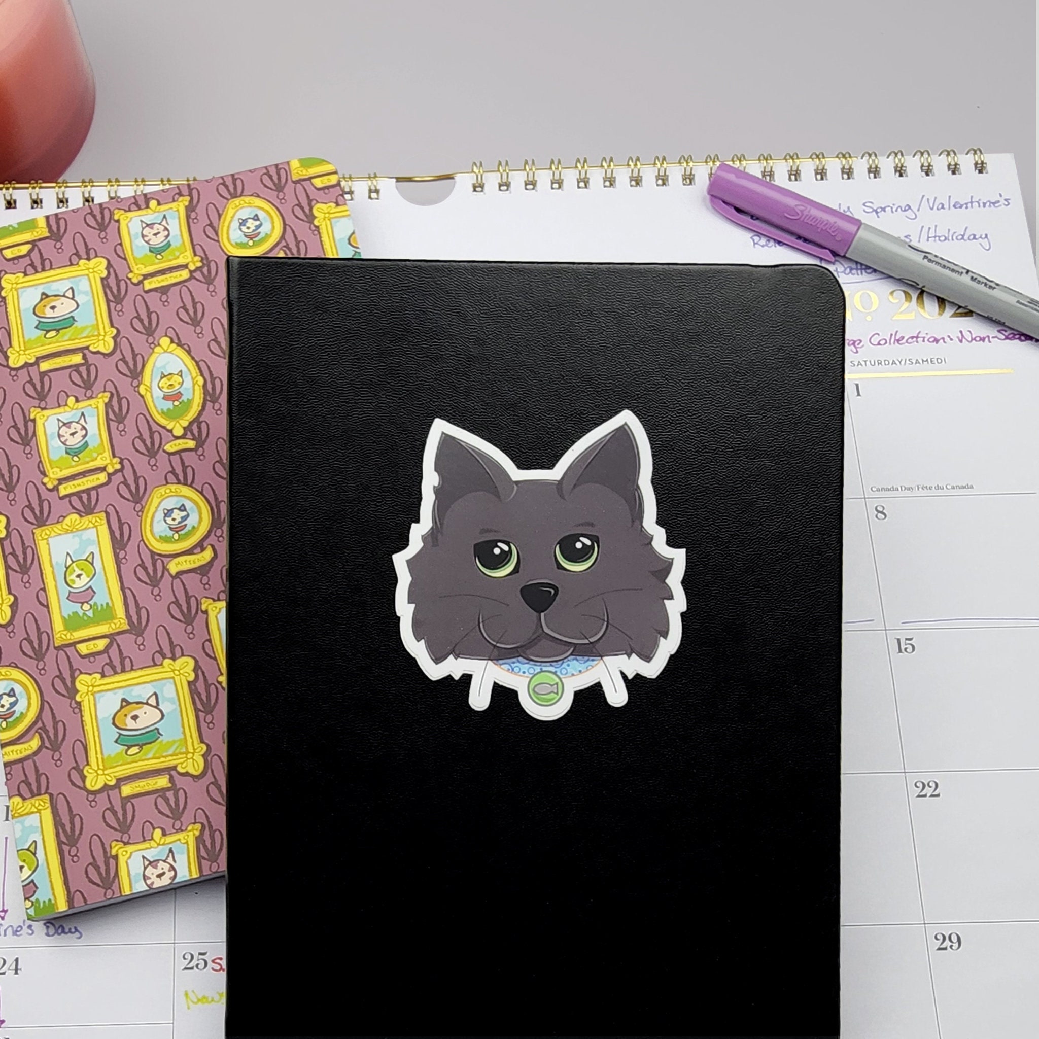 Grey Cat Sticker: 3" Durable Vinyl Decal, Pet Lover Gift - Etsy
