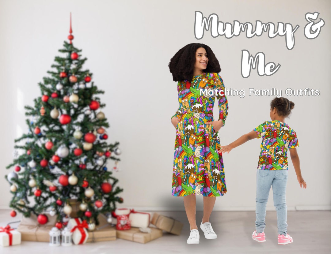 Matching Family Christmas Outfits – Crazy Christmas Dress & Kids T ...