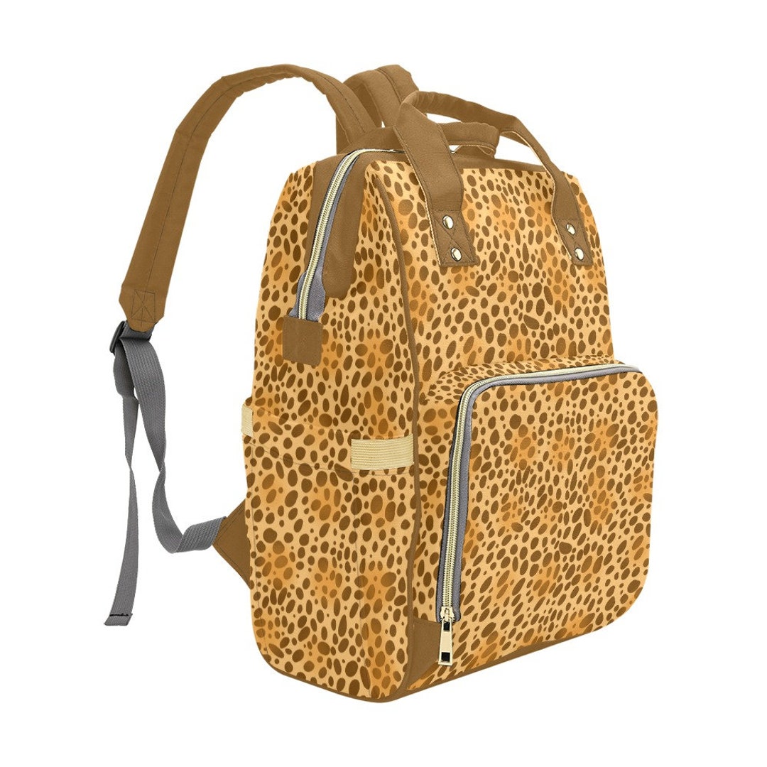 Leopard Print Baby Changing Bag - Animal Backpack - Diaper Rucksack Bag ...
