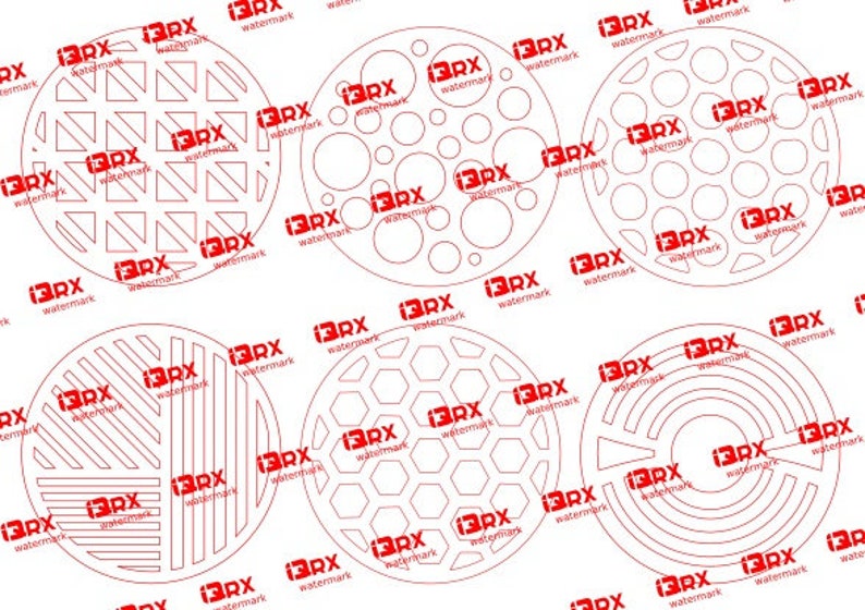 Set of Six Coasters SVG DXF PDF, Laser Cutting File - Etsy