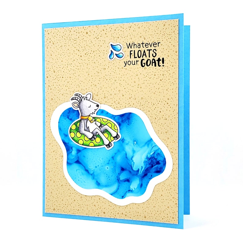 Whatever Floats Your Goat -- Funny Card With Goat Floating in Pool Tube ...