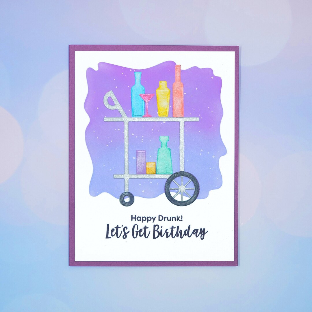 Happy Drunk! Let's Get Birthday -- Funny Birthday Card About Drinks - Etsy