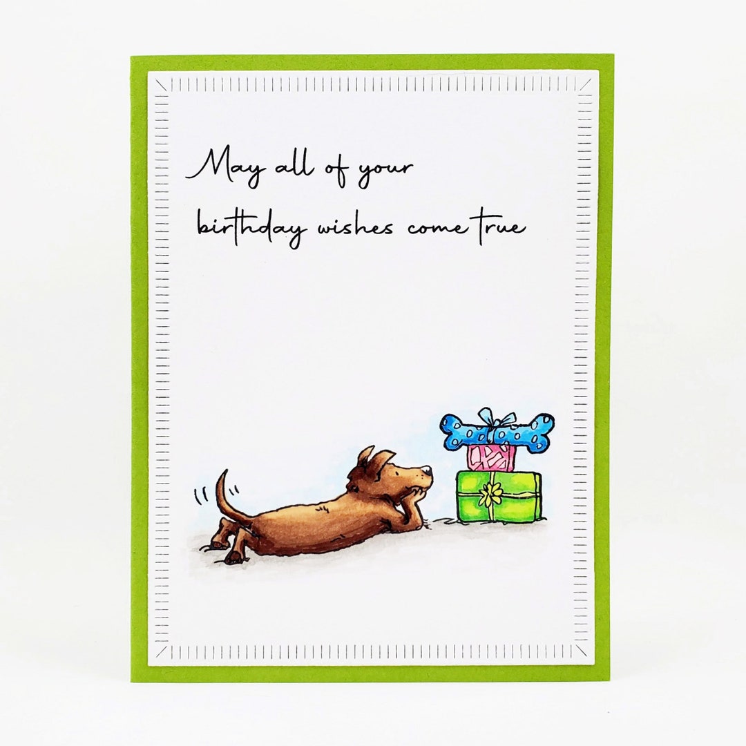 Dog Bone Birthday Card may All of Your Birthday Wishes Come True - Etsy