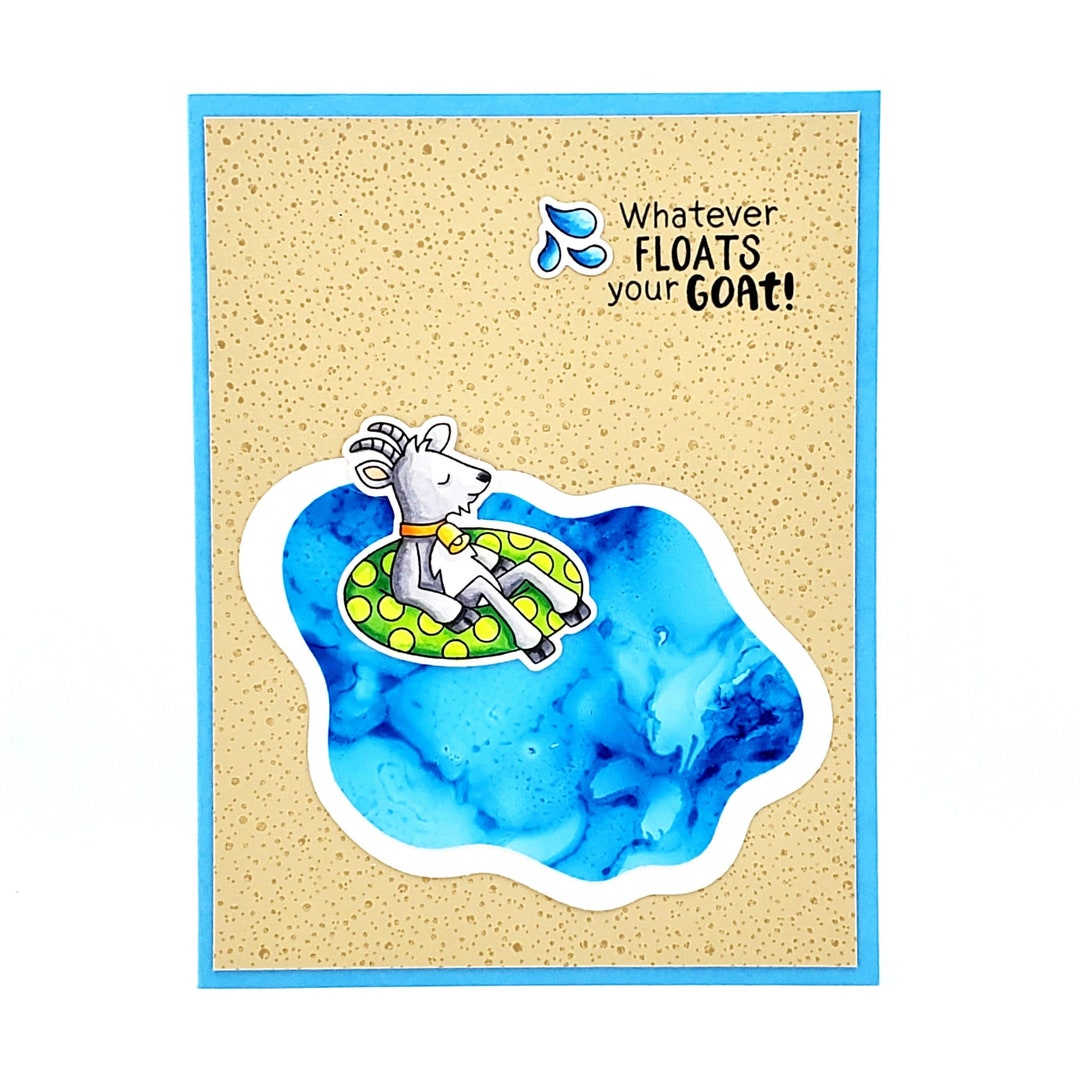 Whatever Floats Your Goat -- Funny Card With Goat Floating in Pool Tube ...