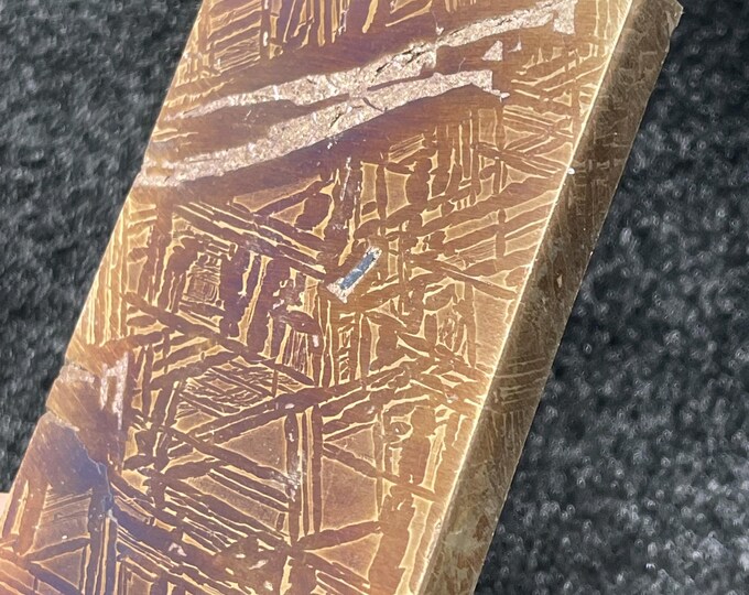 201.6g Muonionalusta Meteorite Slice, Roasted Blue Meteorite Specimen ...