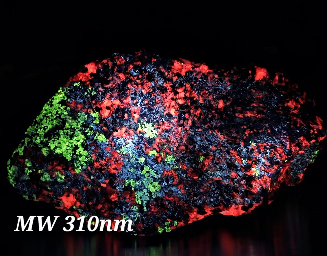 UV Reactive Willemite Franklinite With Sphalerite Specimen, Shortwave ...