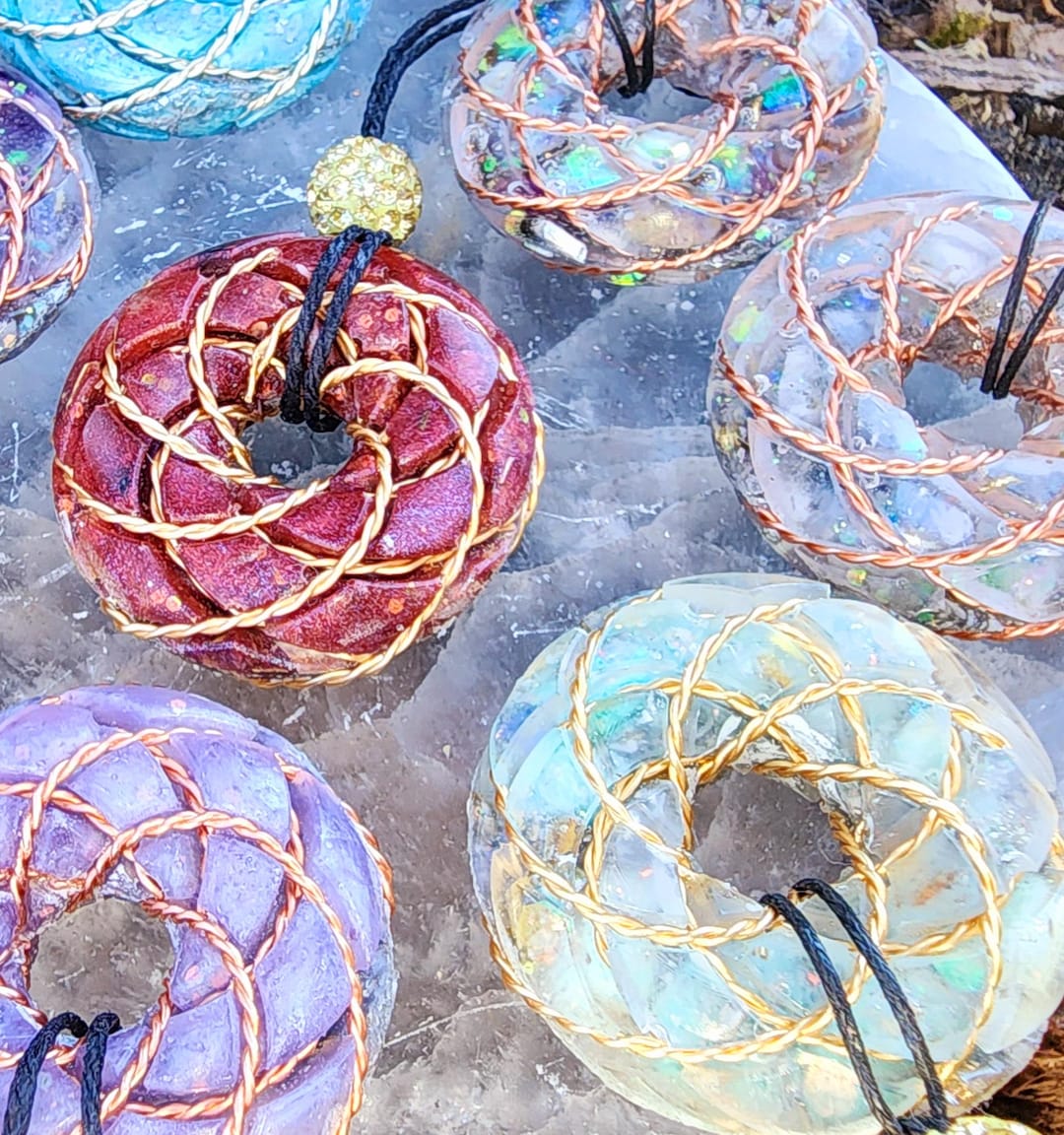 Torus Tesla 3 6 9 Orgone Pendant Necklace, Set 4 OG Generator, Orgonite ...