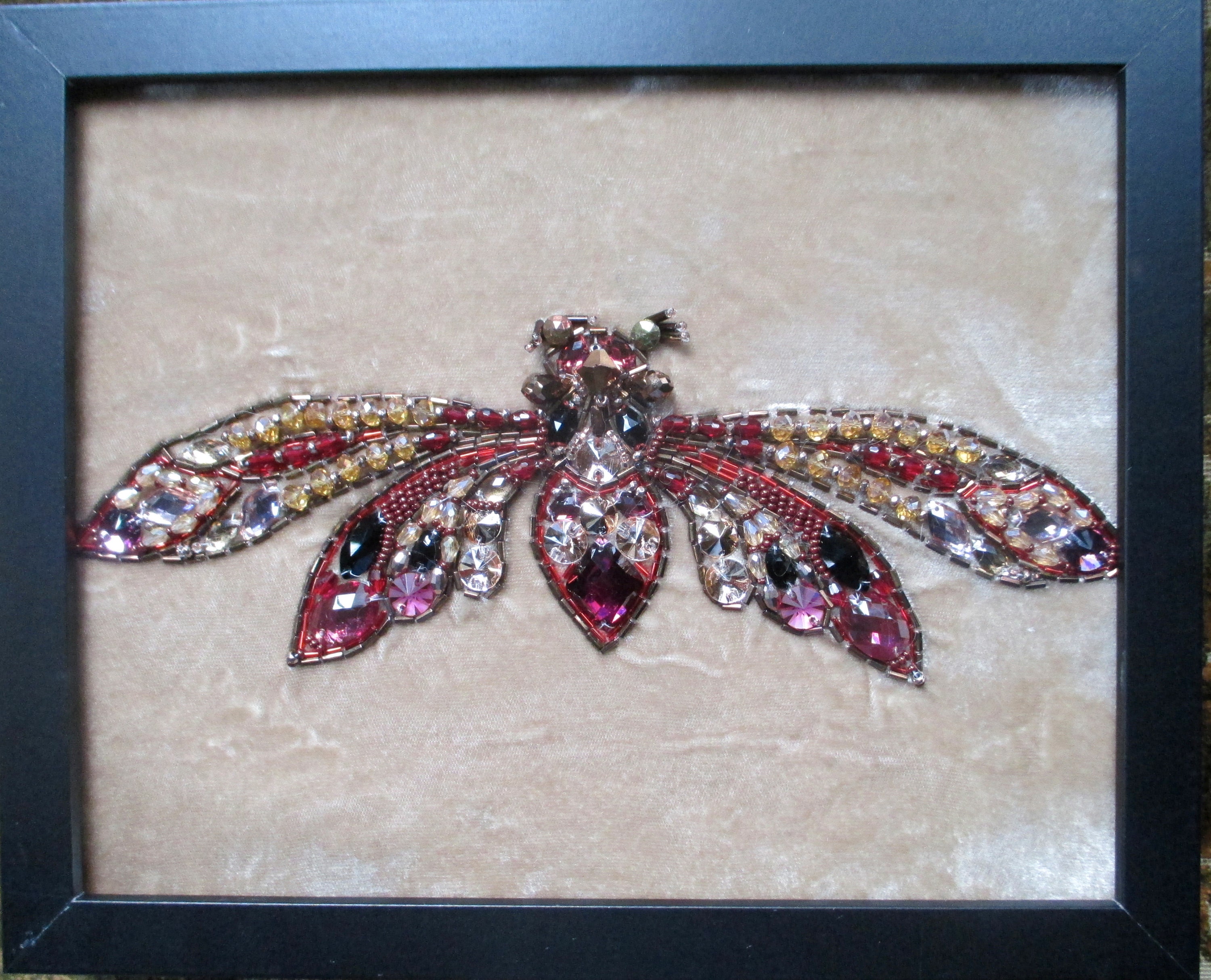 Hand and Tambour Beaded Moth/butterfly - Etsy