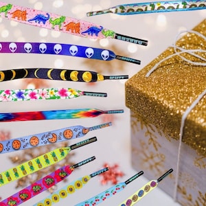 Printed Flat Shoelaces, Fun Shoe Strings, 100% Recycled - Etsy