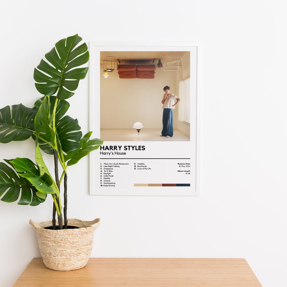 Harrys House Album Poster | Harry Styles Print, Harry Styles Poster ...
