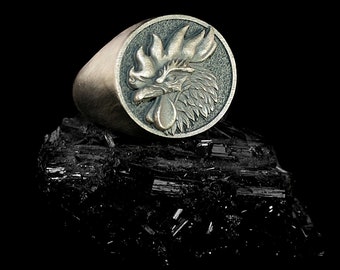Rooster Signet Ring - Etsy