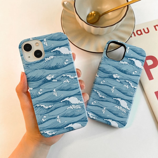 Blue Wave Phone Case - Etsy