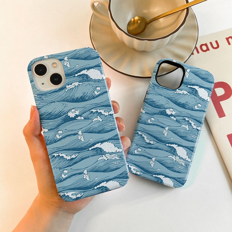 Blue Wave Phone Case - Etsy