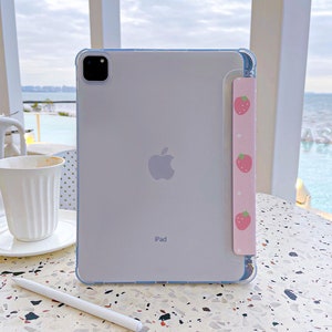 Pink Cute Little Strawberry iPad Case 7th Generation iPad Case With ...
