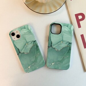 IPhone 15 14 Case Marble Mint Green Glitter iPhone Case for iPhone 13 ...