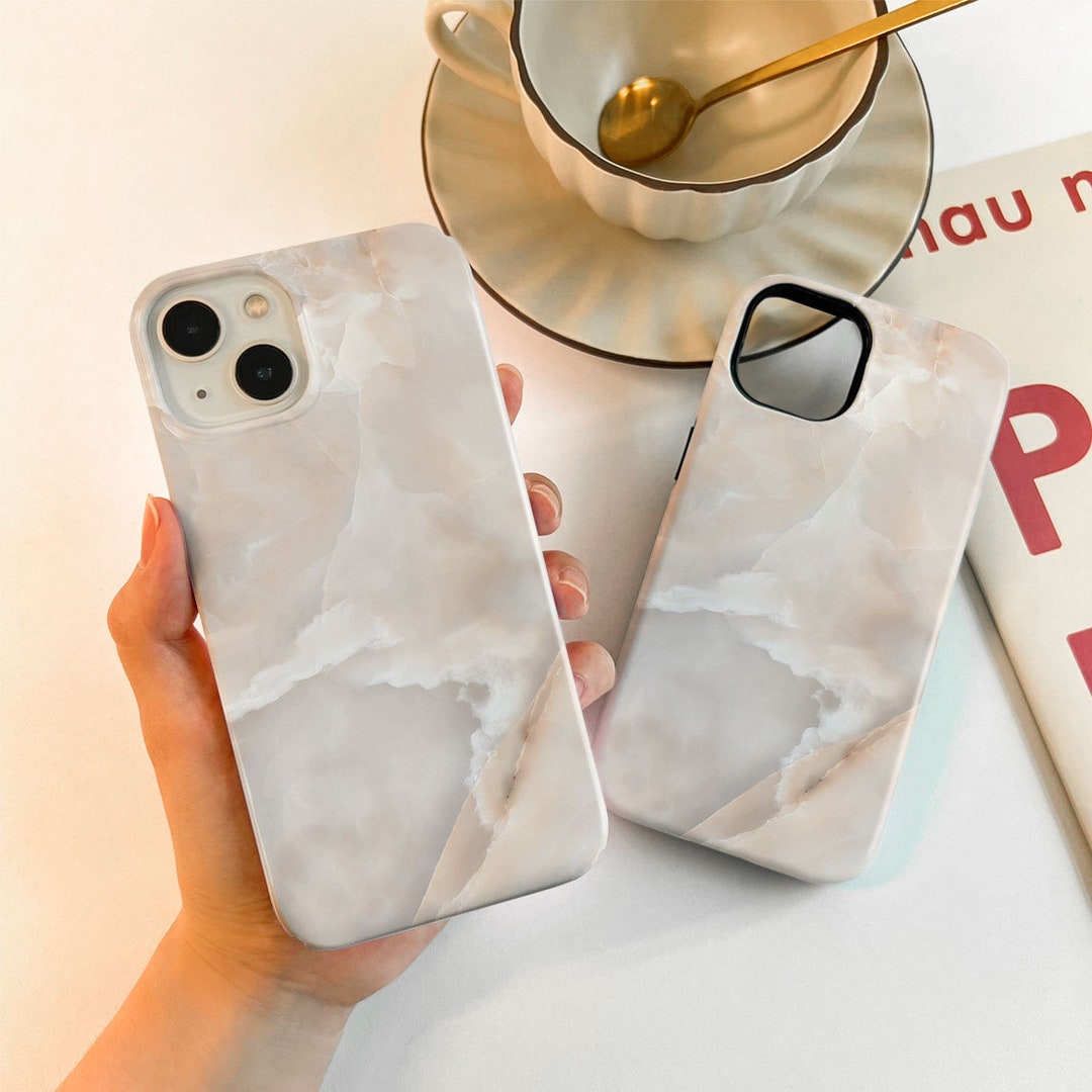 IPhone 15 14 Case White Marble Texture Phone Case for New iPhone 13 12 ...