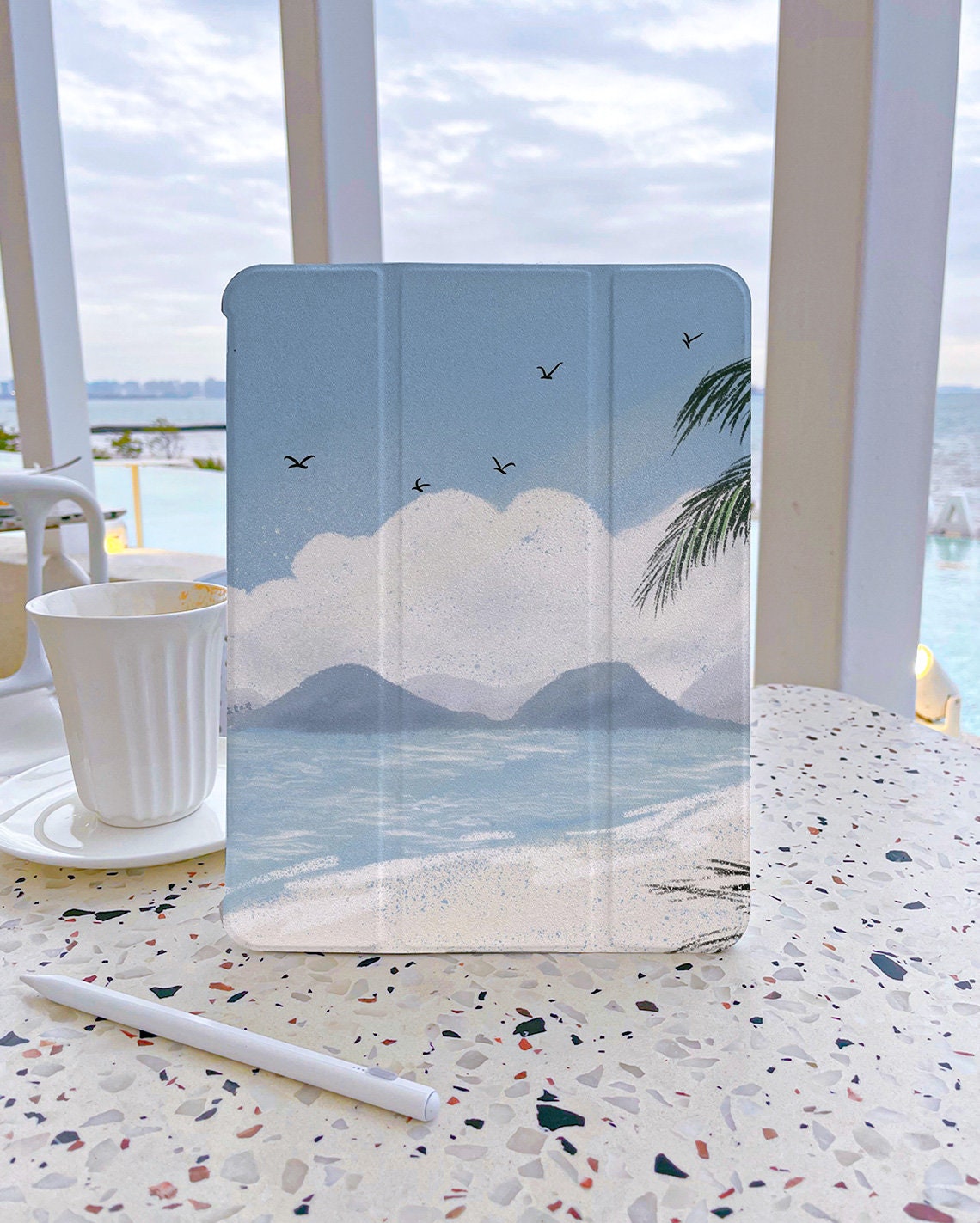 Beach Blue Sky Coconut Tree iPad Case 7th Generation iPad Case With ...