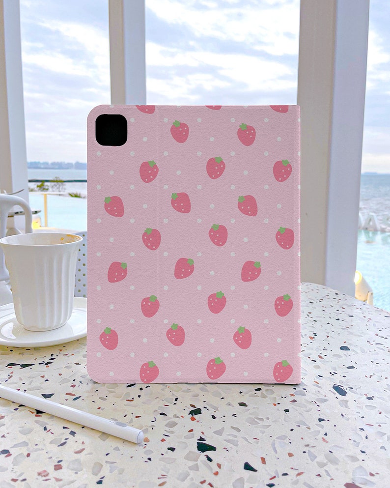 Pink Cute Little Strawberry Ipad Case 7th Generation Ipad Case - Etsy