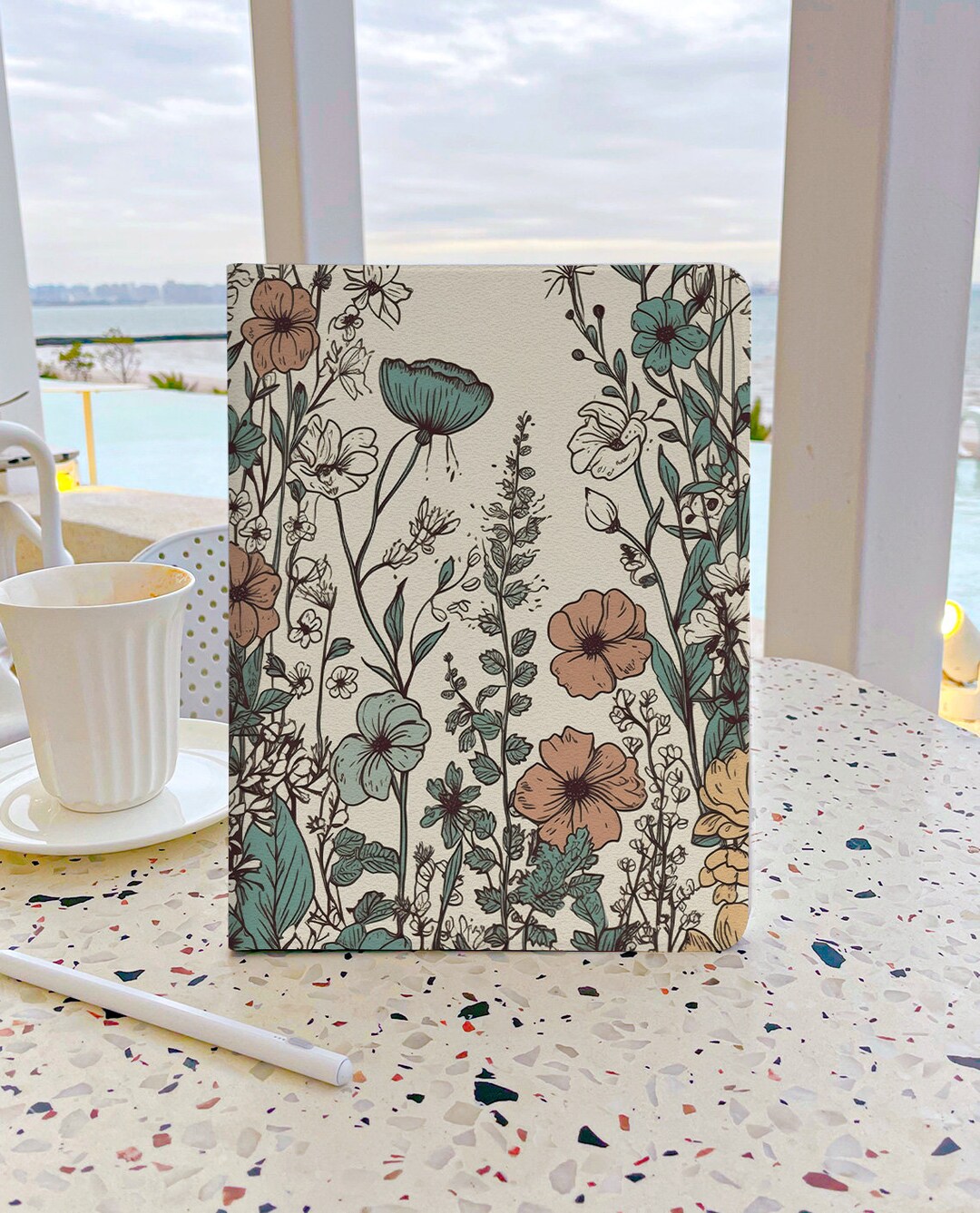 Wild Flower iPad Case 7th Gen iPad Case With Pencil Holder iPad Case 9 ...