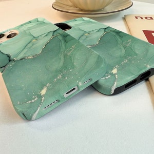 IPhone 15 14 Case Marble Mint Green Glitter iPhone Case for iPhone 13 ...
