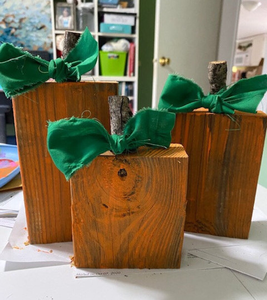 Rustic/farmhouse Pumpkins Set of 3 - Etsy