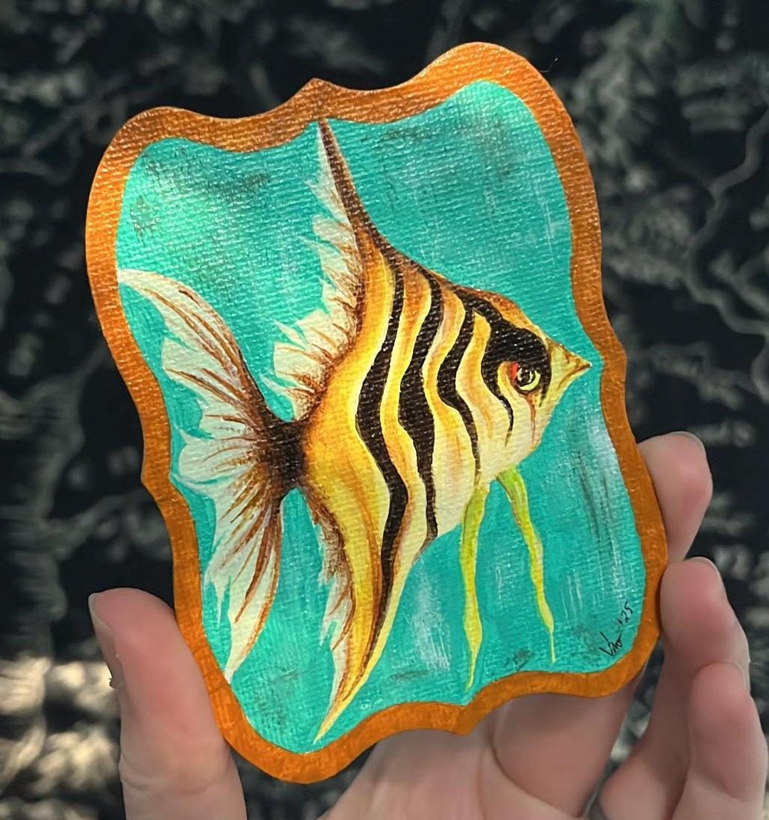 Hand-painted Art Magnet - “angelfish” - Etsy
