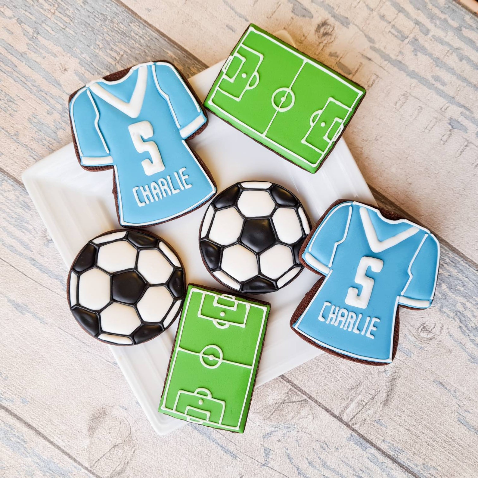 Personalised Football Cookies Gift Box Football Iced - Etsy