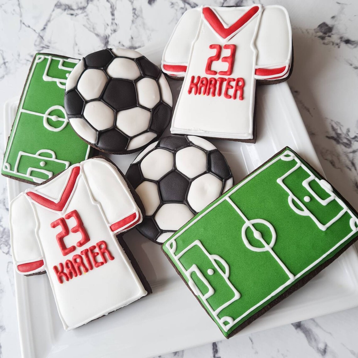 Personalised Football Cookies Gift Box Football Iced - Etsy