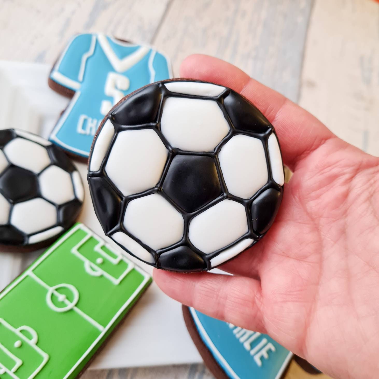 Personalised Football Cookies Gift Box Football Iced - Etsy