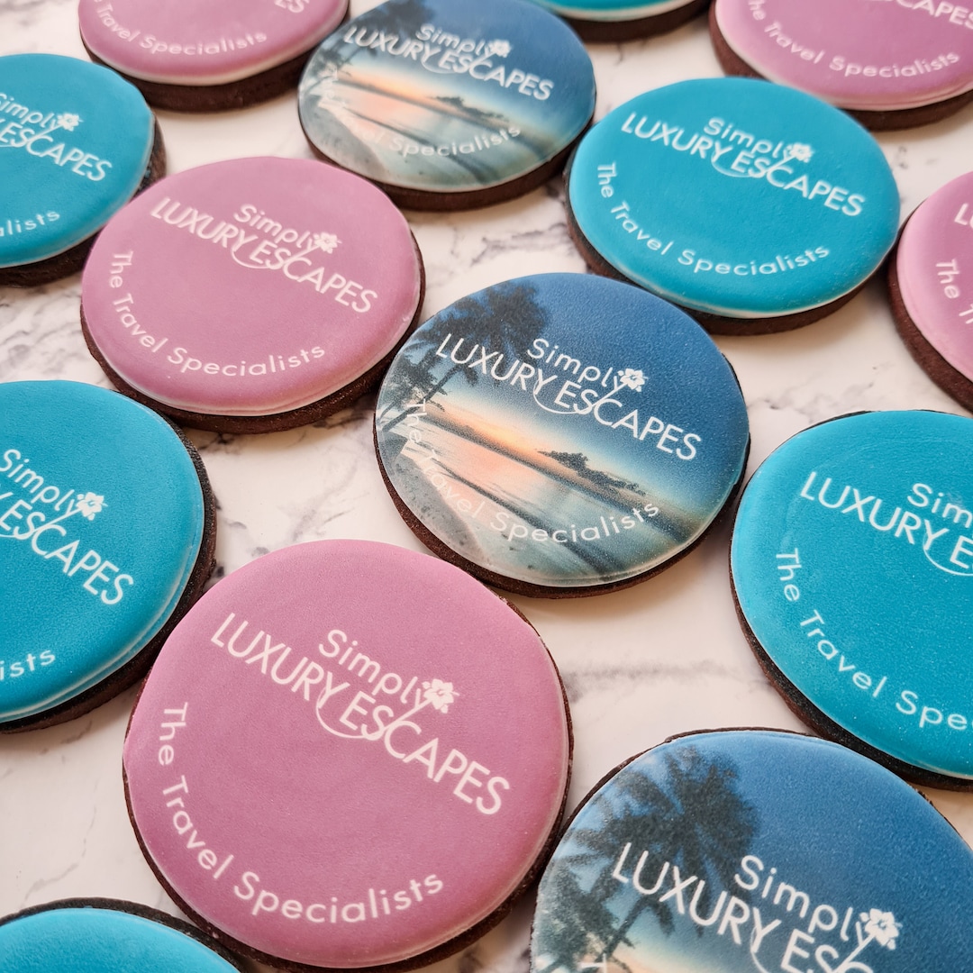 Personalized Logo Cookies: Corporate Branded Biscuits - Etsy UK