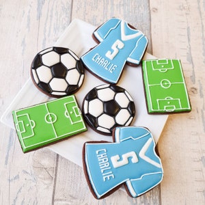 Personalised Football Cookies Gift Box Football Iced - Etsy