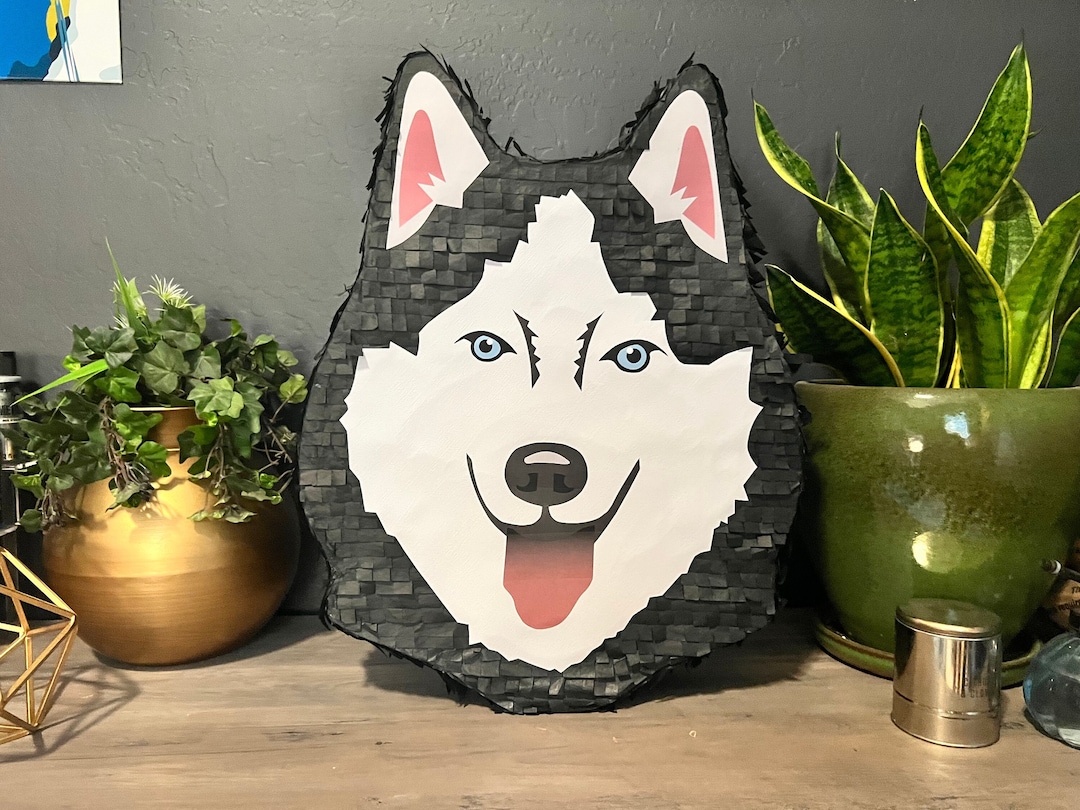 Animal Husky Pomsky Wolf Dog Breed Handmade Pinata | Birthday Party ...