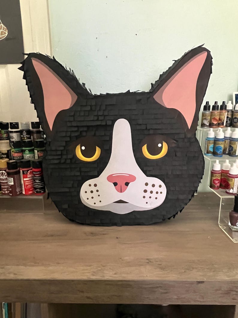 Animal Cat Kitty Handmade Pinata | Birthday Party Piñata Decor - Etsy