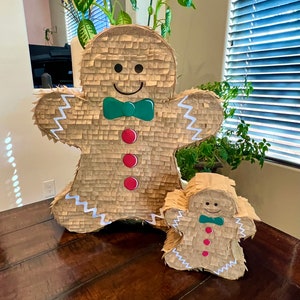 Holiday Christmas Gingerbread Man or Girl Handmade Pinata | Birthday ...