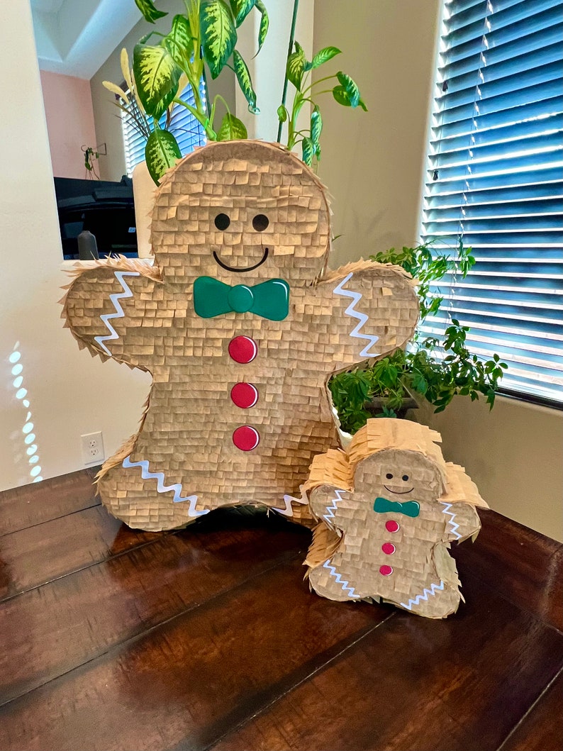 Holiday Christmas Gingerbread Man or Girl Handmade Pinata | Birthday ...