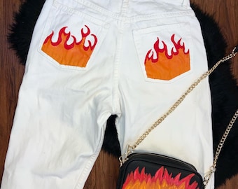 Flame Jeans | Etsy