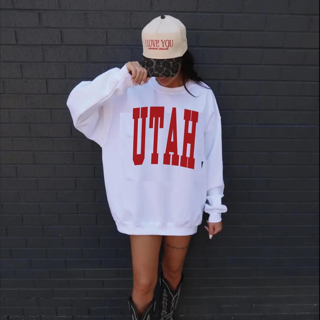 Utah Sweatshirt: Retro Oversized Crewneck, College Game Day Apparel - Etsy