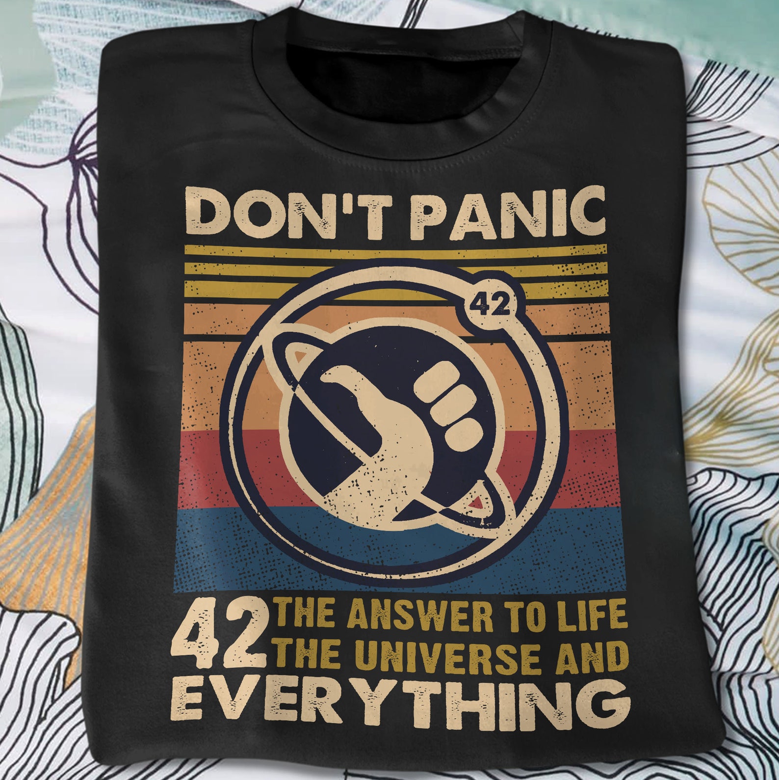 The Hitchhiker s Guide To The Galaxy Don t Panic 42 Etsy