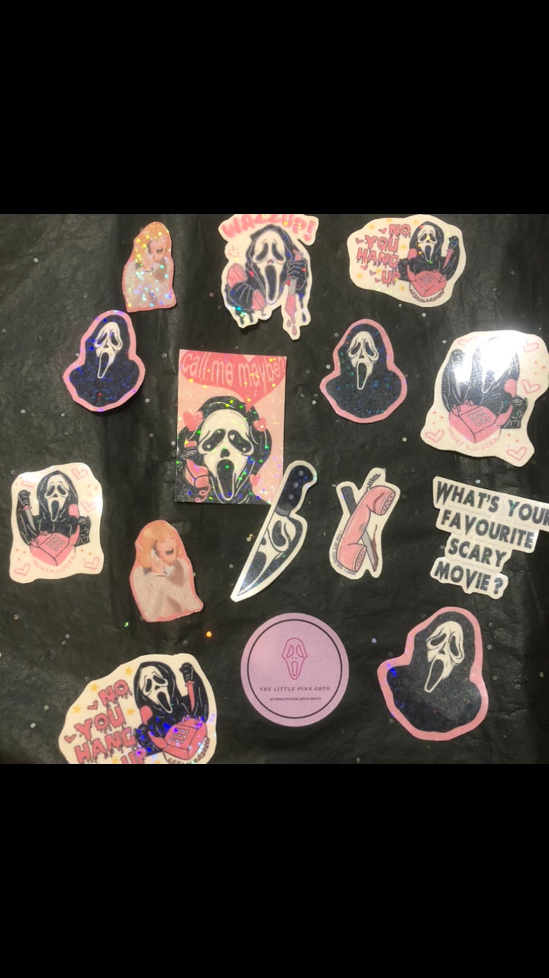 Scream Ghoul Ghost Pink Cute Viynl Sticker Pack Holographic Sparkly - Etsy