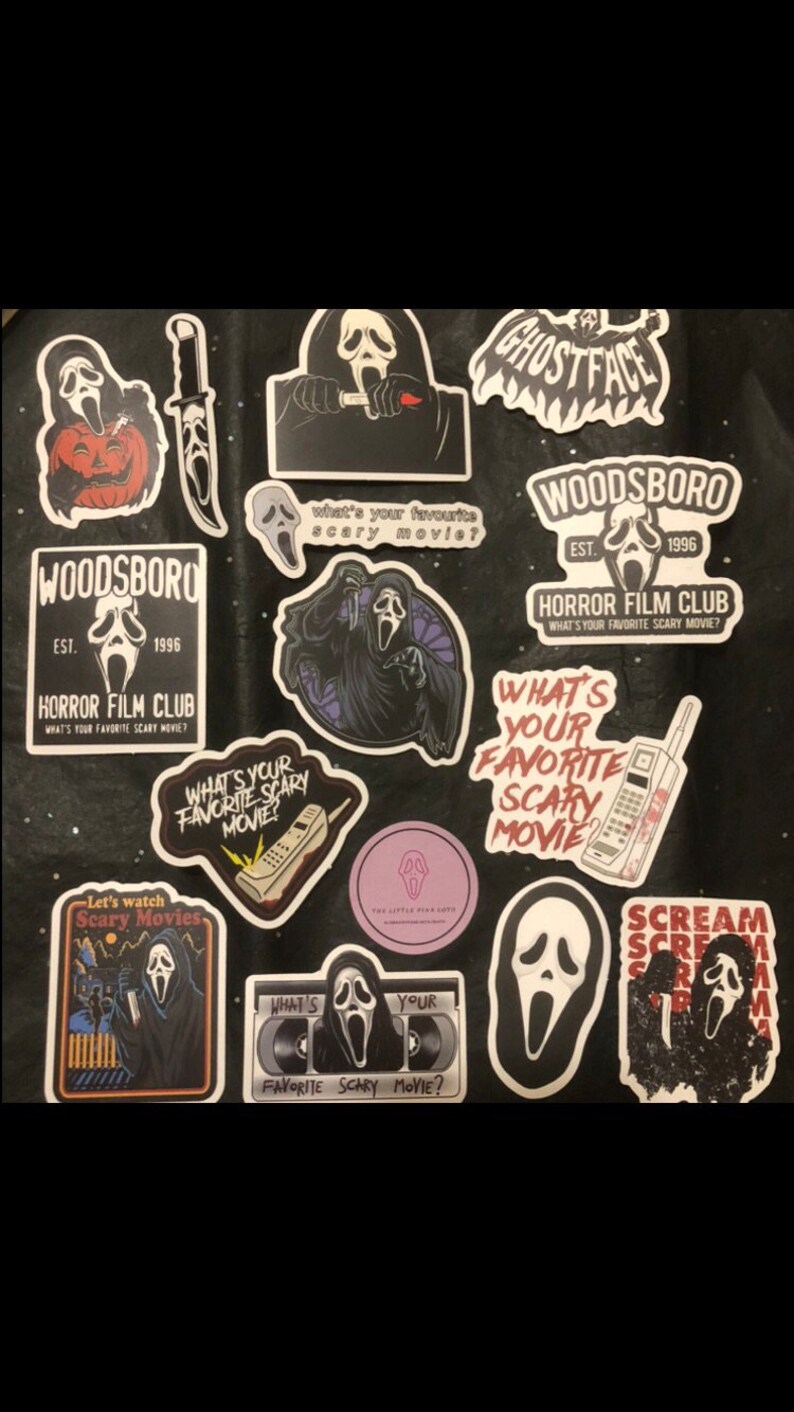 Scream Ghostface Pastel Goth Horror Holographic Vinyl Sticker Pack No.2 ...