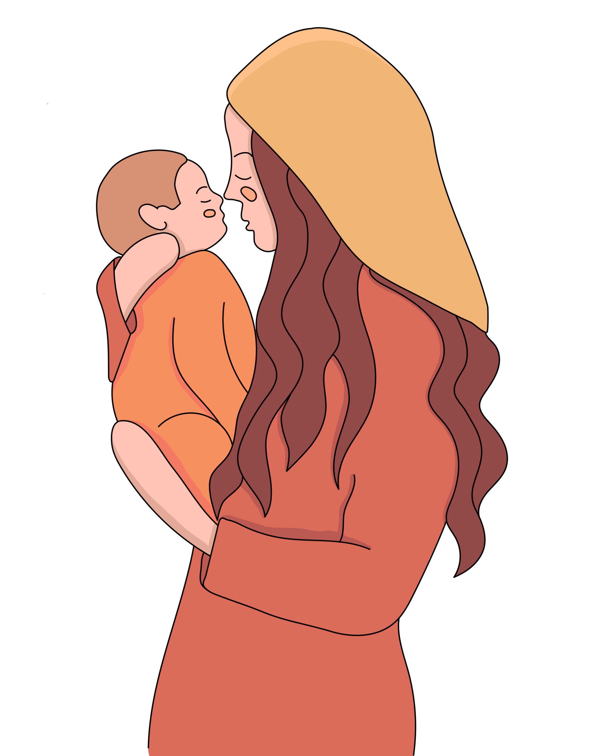 Virgen María cargando a Jesús Digital | Etsy España