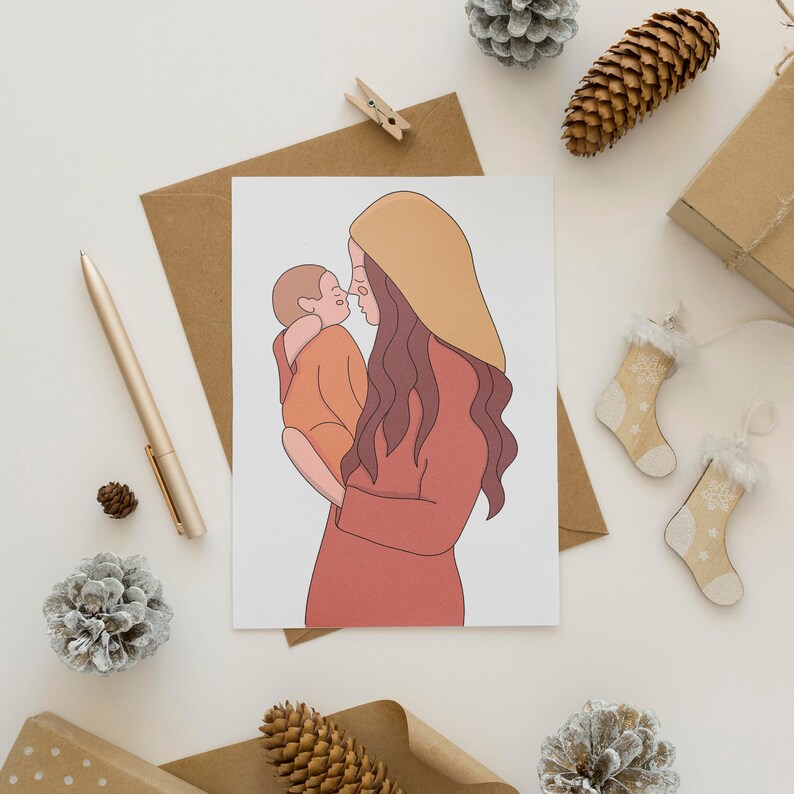 Virgen María cargando a Jesús Digital - Etsy México