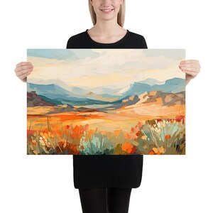 Mount Taylor Art Print New Mexico Painting Mountain Sunrise Landscape ...