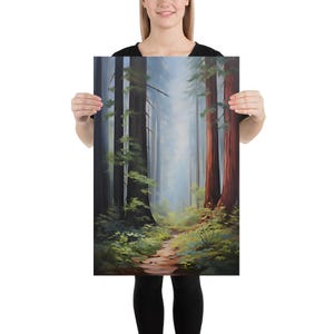 Sequoia National Park Poster California Forest Print Sequoia Tree Wall ...