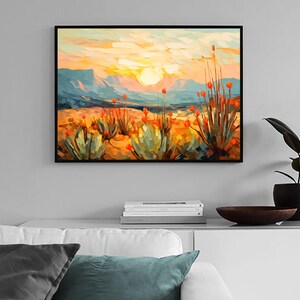Emory Peak Texas Print Big Bend Painting Texas Wall Art Western Desert ...