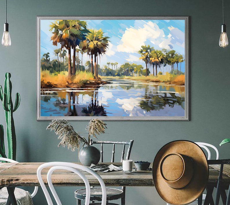 Florida Everglades National Park Poster Wetlands Nature Painting ...