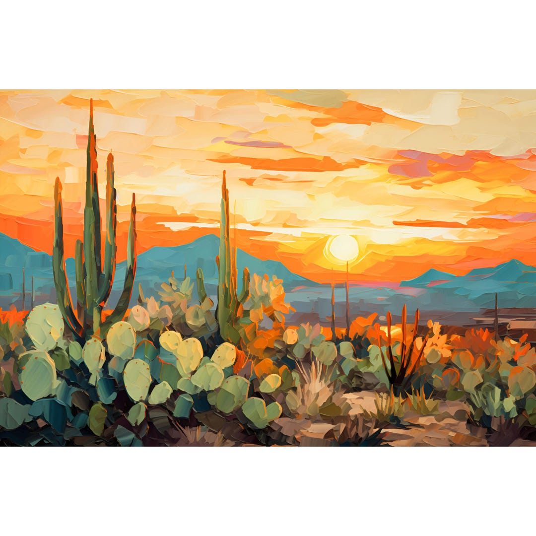 Arizona Mountains Landscape Print Piestewa Peak Poster Panoramic Wall ...